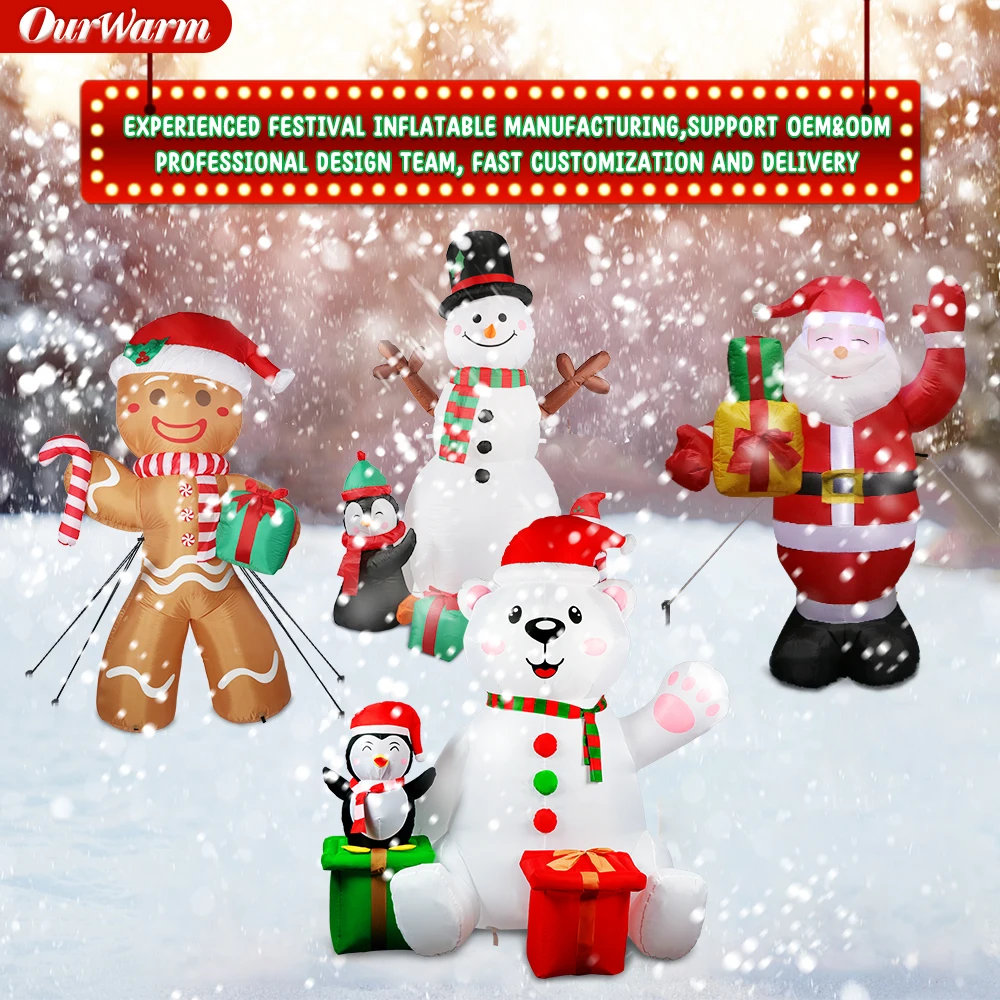 Ourwarm Custom Xmas Inflatable Decoration Floating Airblown Outside ...