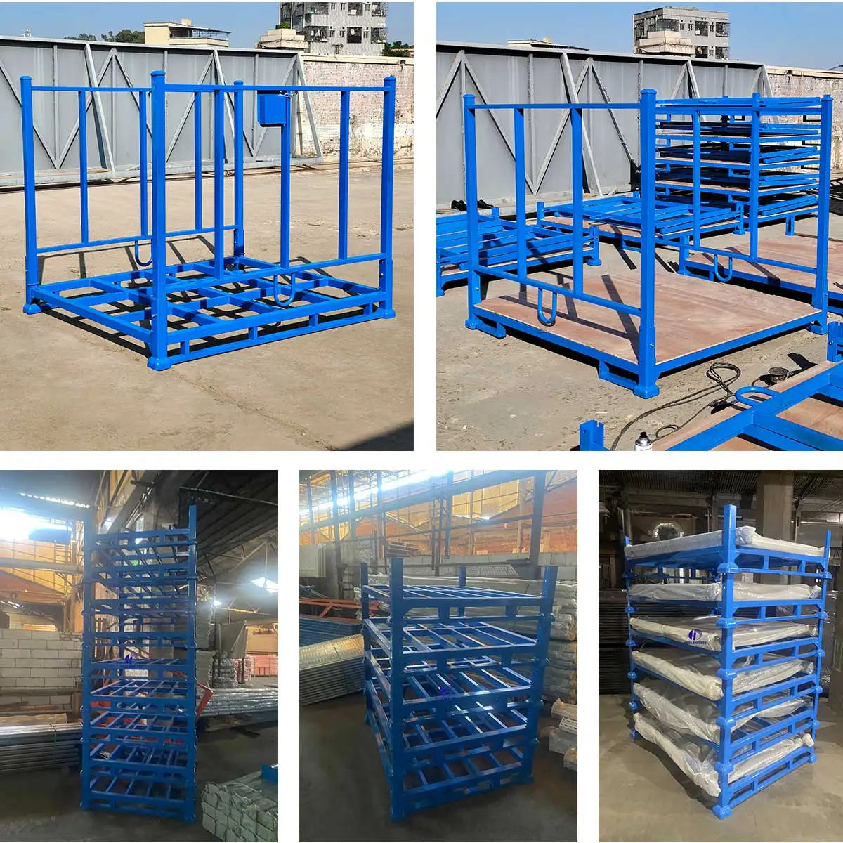 Warehouse Steel Storage Collapsible Stacking Truck Tire Transport Rack ...