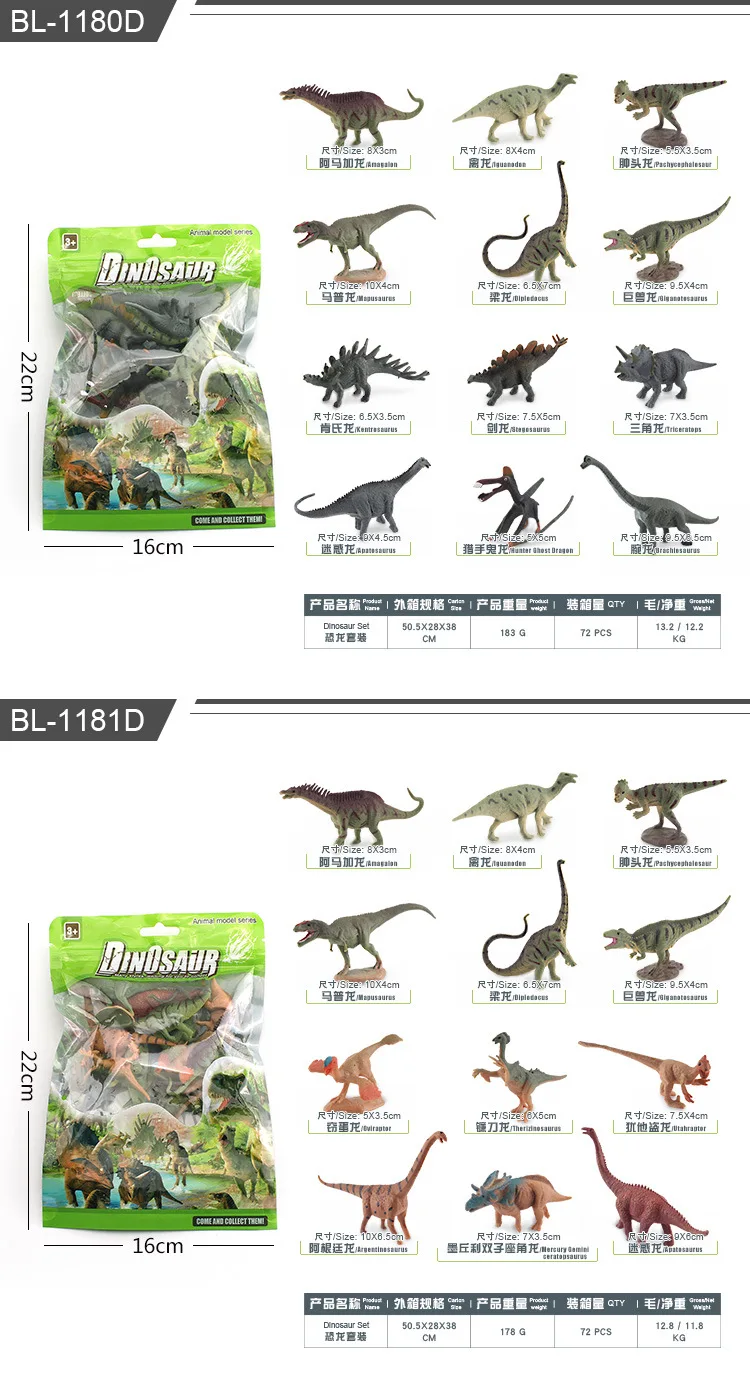 Pvc Model Simulated Jurassic Dinosaur Model Tyrannosaurus Triceratops ...