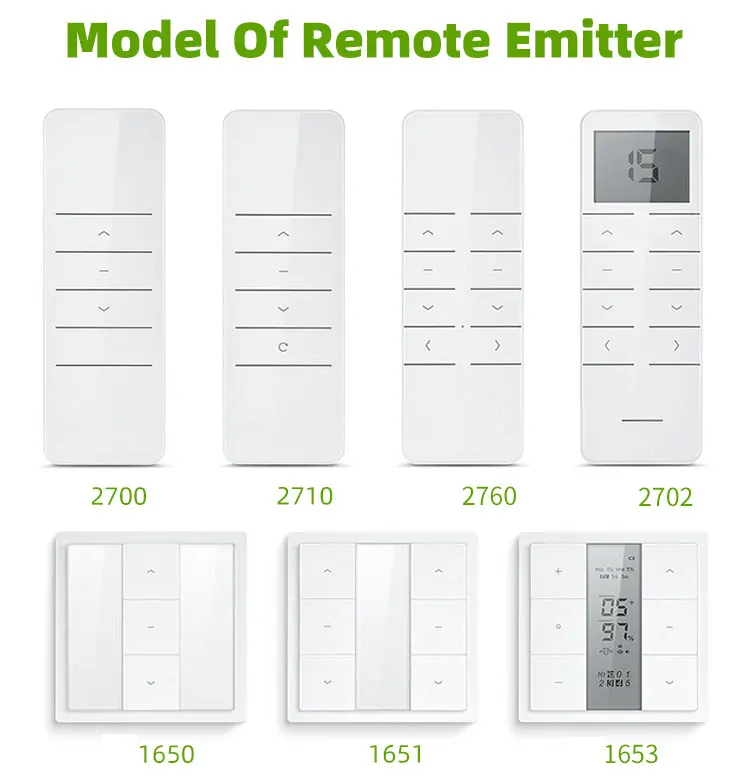 Rf433 Mhz Black Color Remote Control Curtain Single Channel Curtain ...