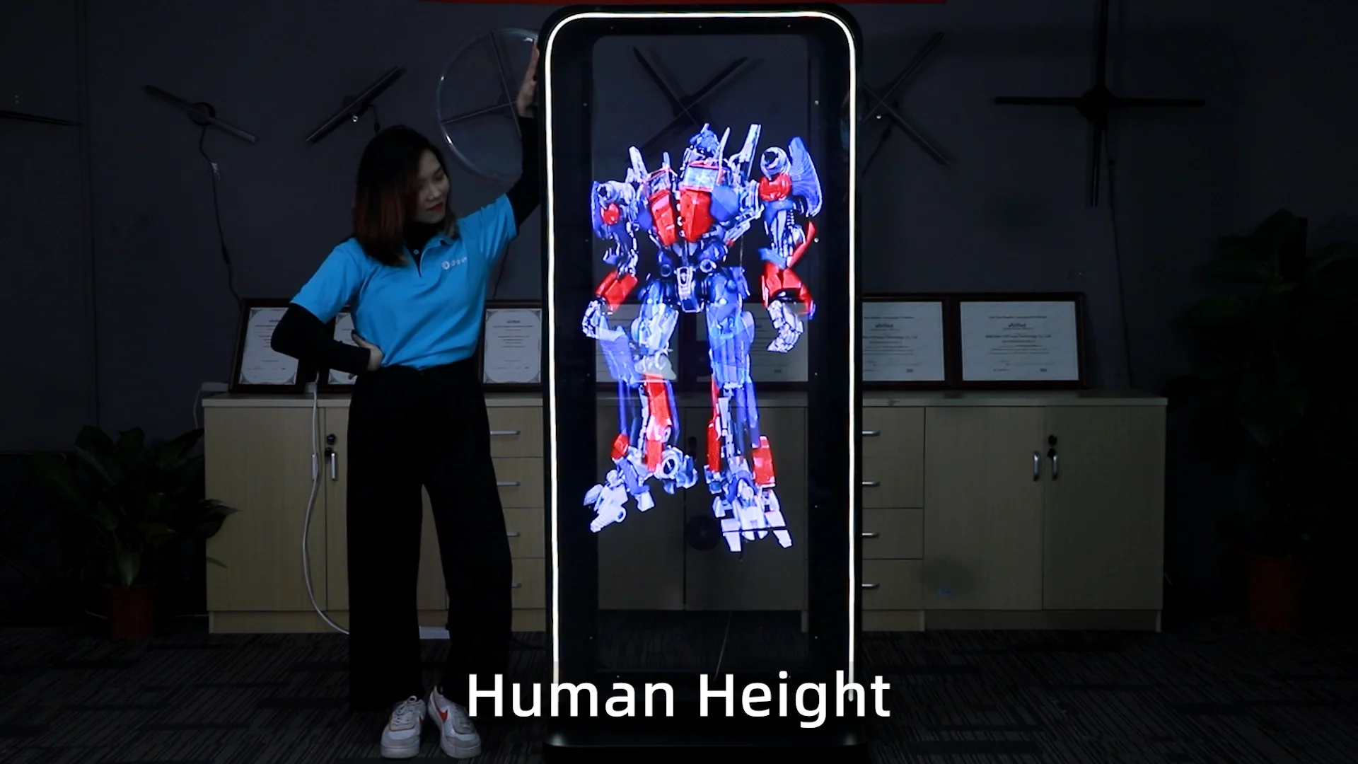 Multi Function Hologram 3d Advertising Led Display Human Video Wall ...