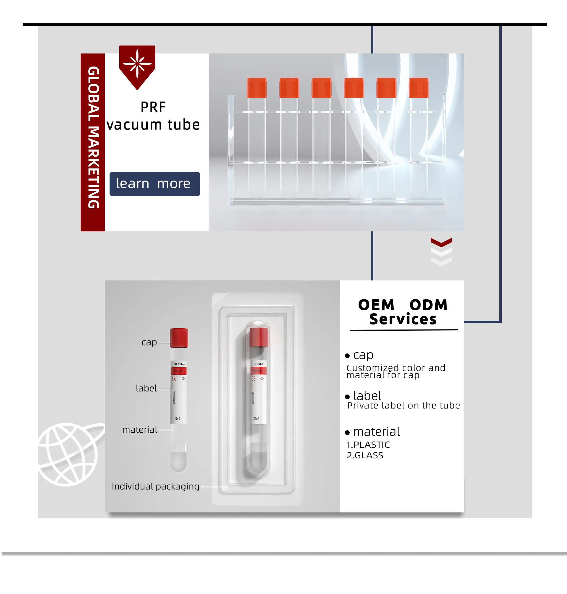 Platelet Rich Plasma Tube With Separating Gel 16*100mm Sterile Packing ...