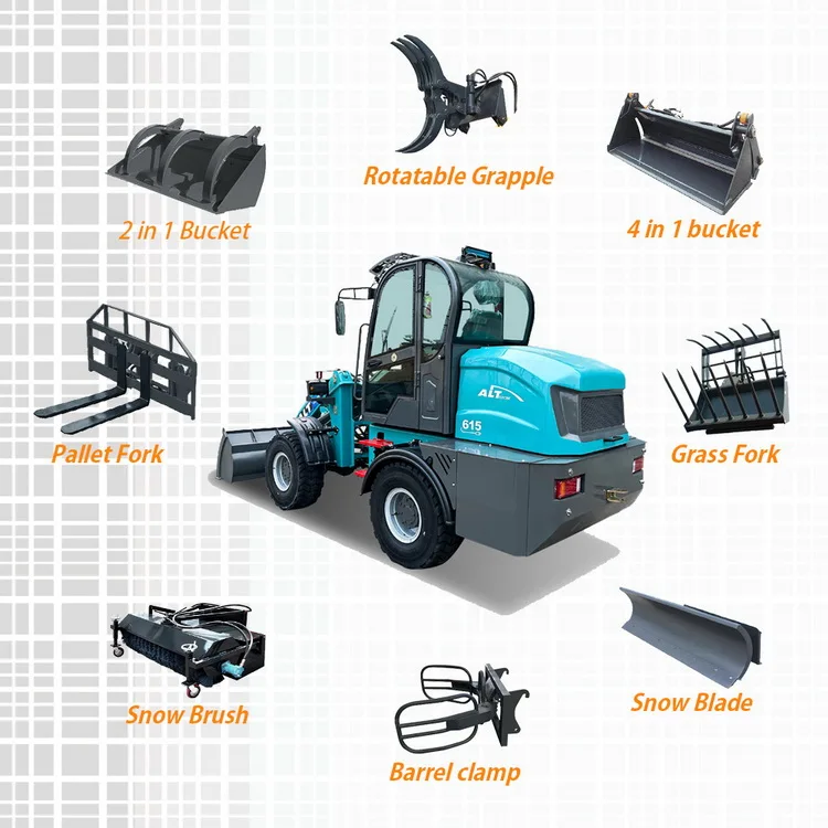 Alt All Terrain Electric Mini Loader 1.5 Ton Battery Electric Small ...