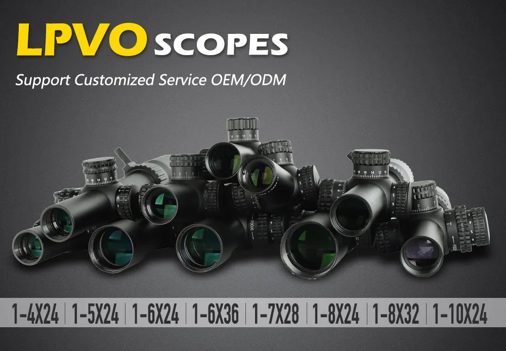 Ohhunt OEM Cheap LPVO Telescopic Scope Tactical 1-4x24 IR SFP