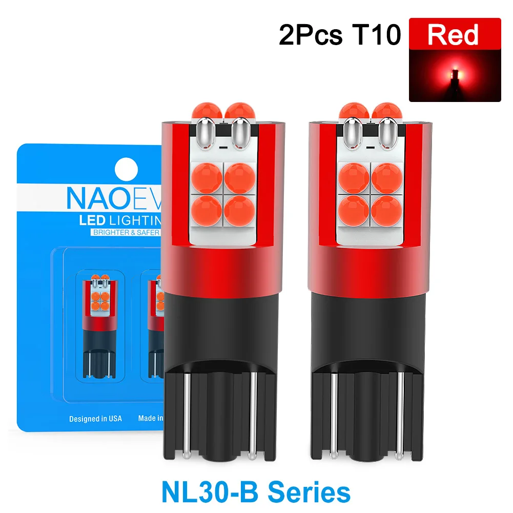 Nao Led T10 W5w 168 194 Led Bulb Canbus Interior Reading Lamp 3030 ...