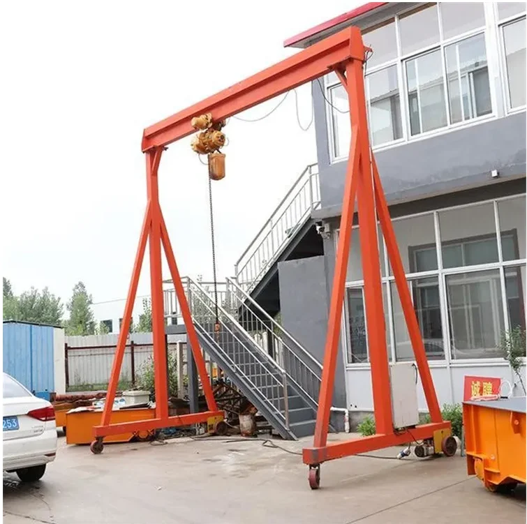 Warehouse Adjustable Height Lifting Portable Gantry Crane With Chain ...