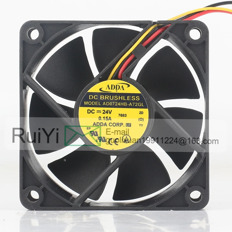 Original ADDA 48V 24V 5V DC24V 0.15A EC AC 70x70x25MM 7025 7CM 3-wire High-air Volume Inverter ...