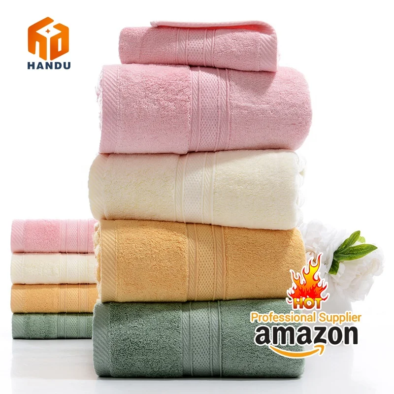 High Quality Soft 100% Bamboo Cotton Towel Custom Logo Hotel Home ...