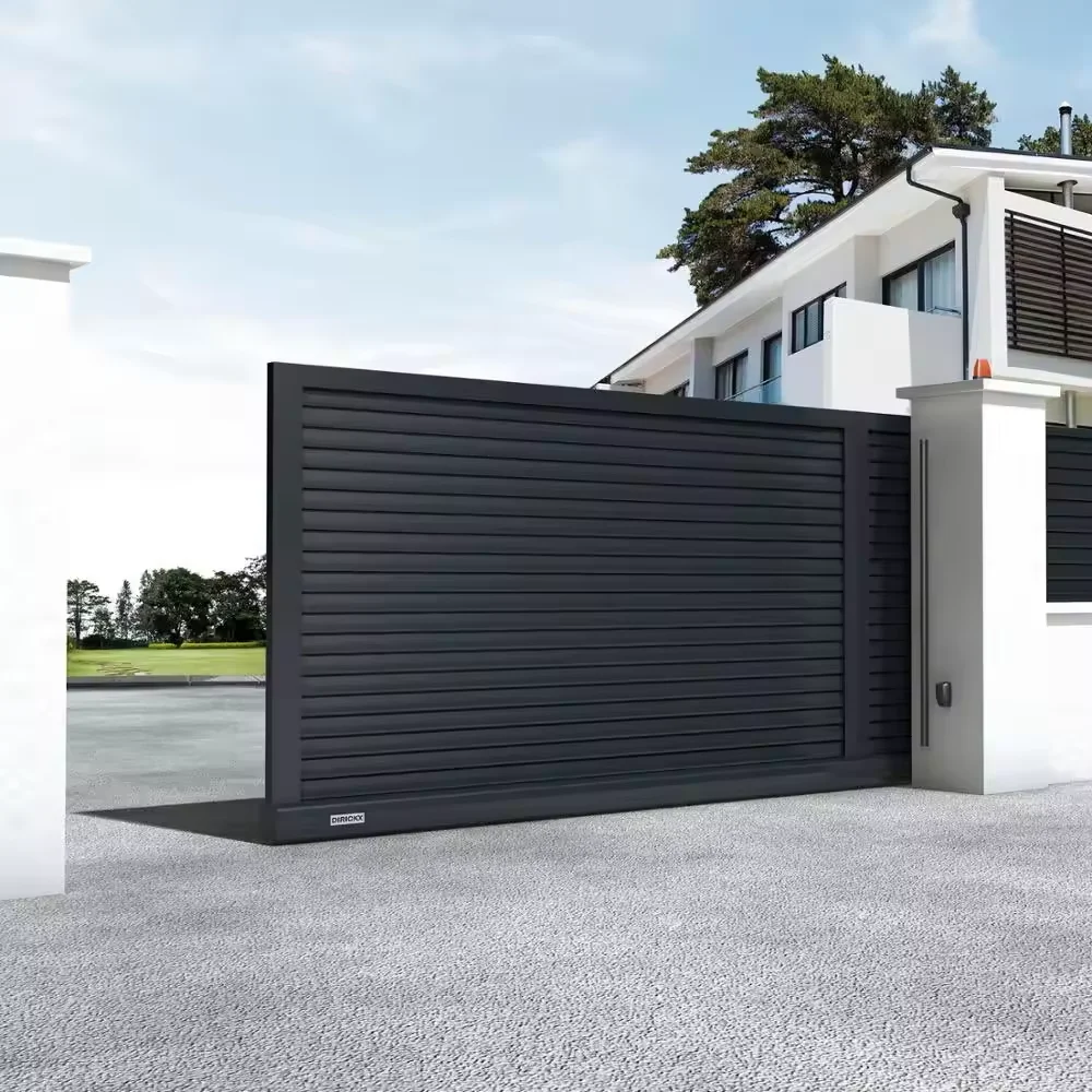 Metal aluminium driveway main gates designs electric remote control ...