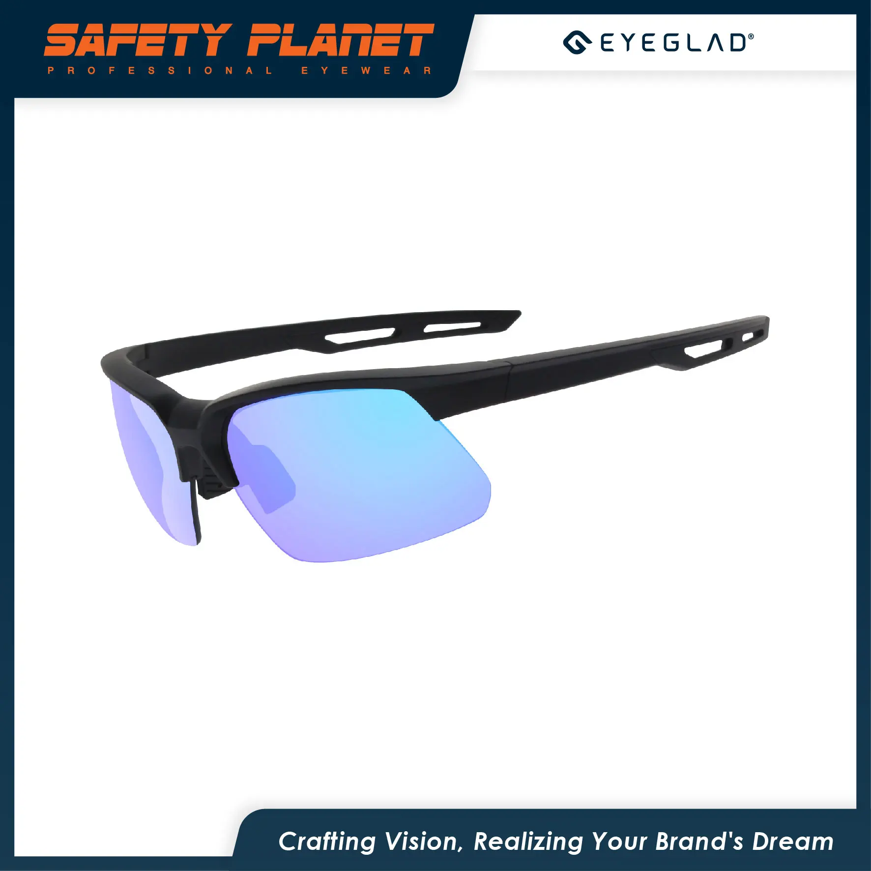Safety Planet Designed Lens Changeable Adjustable Semi-Frame Two-Piece ...
