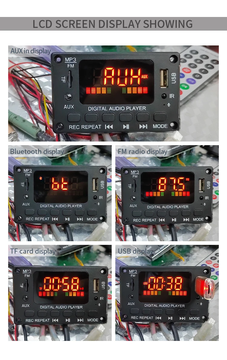 2X40W Bluetooth MP3 Player Power Amplifier Module Speaker