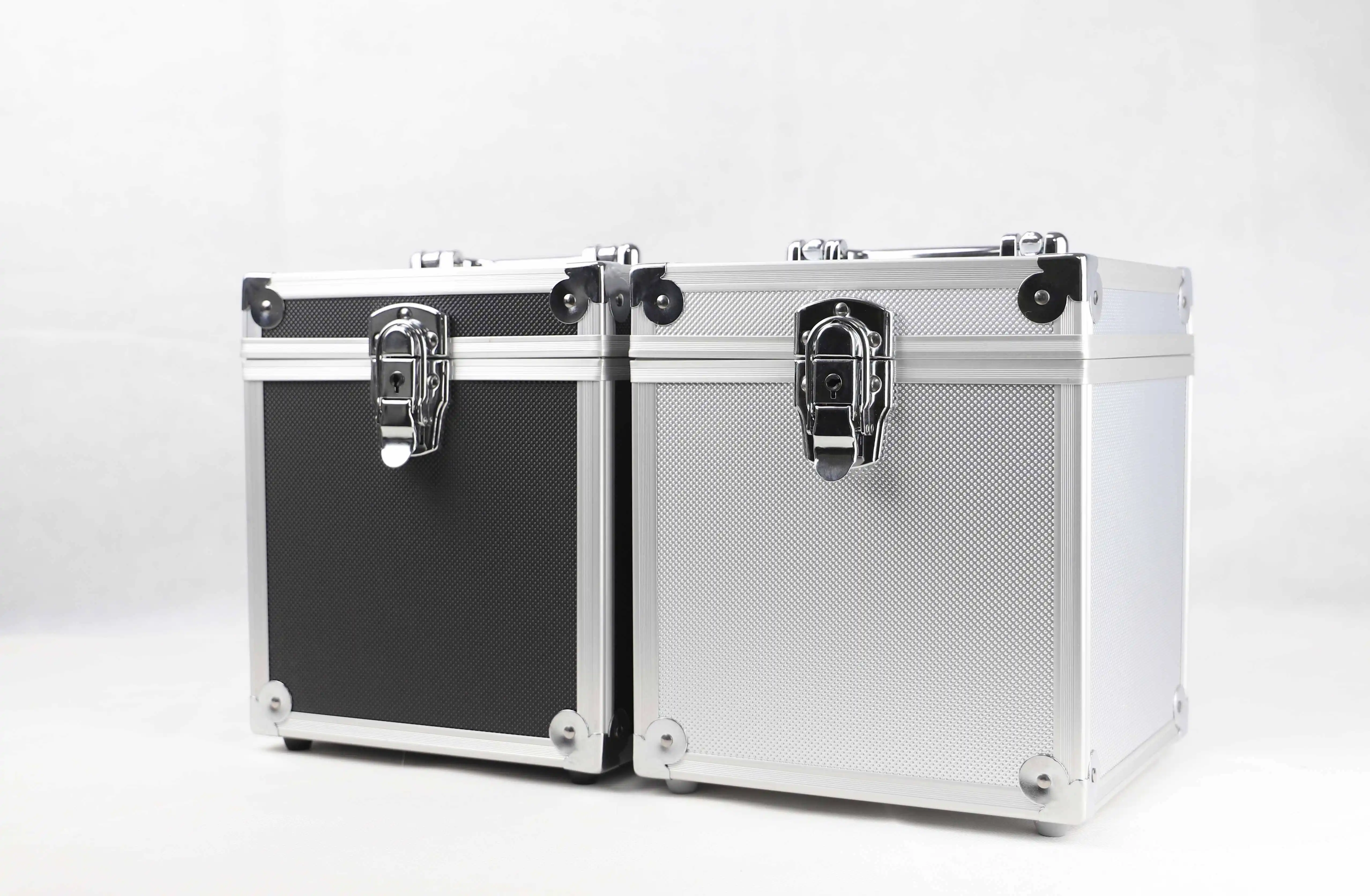 Classic Aluminum Vinyl Record Storage Case Lockable Aluminum LP Record ...