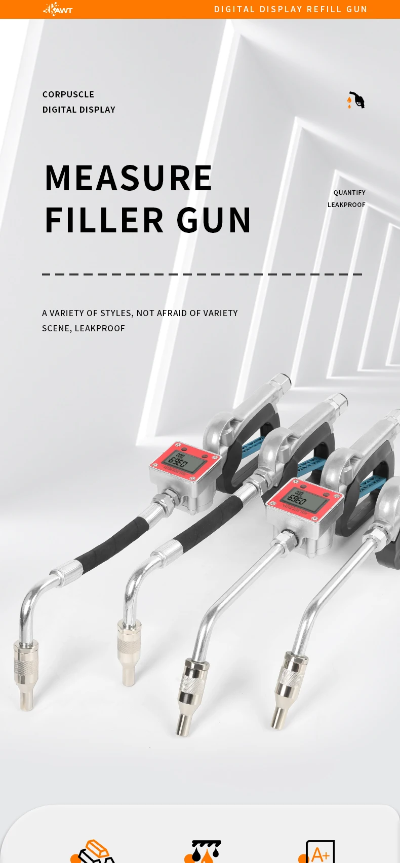 Heavy Duty Hydraulic Oil Fuel Gun Metering Digital Display Refill Gun ...