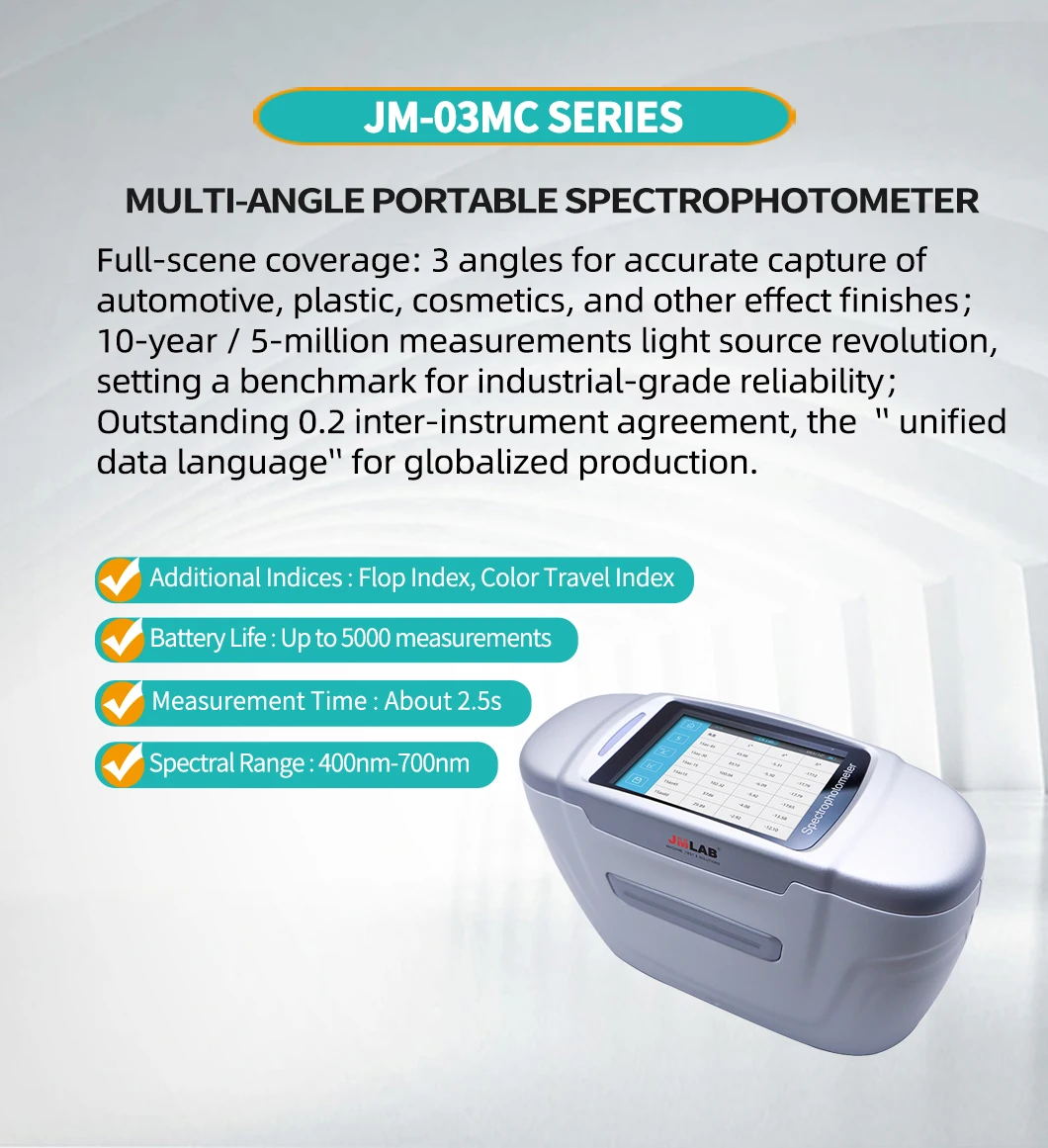 JM-03MC Multi-Angle Portable Spectrophotometer for Automotive/ Plastic ...