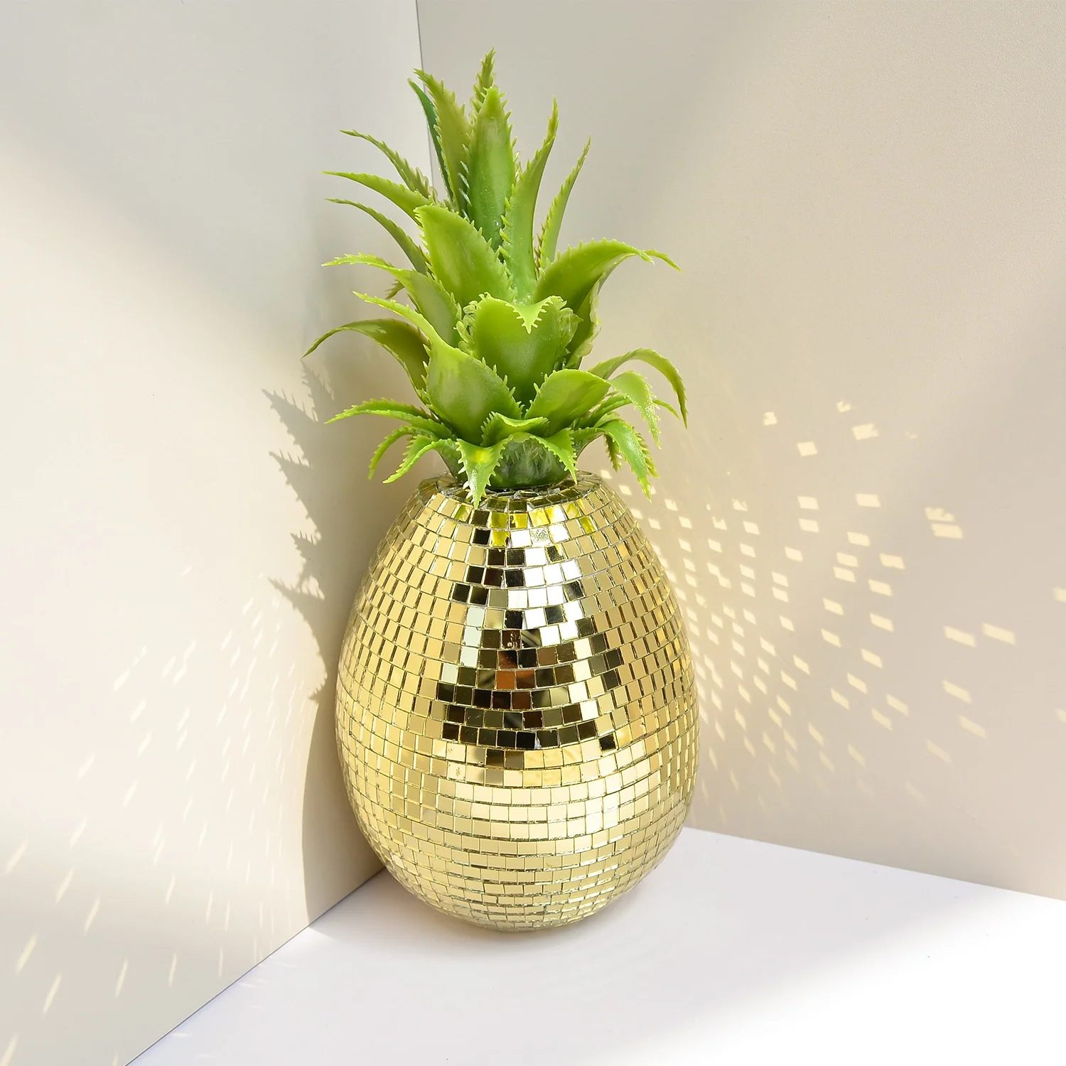 Retro Home & Party Decoration New Disco Pineapple Golden Ornaments ...