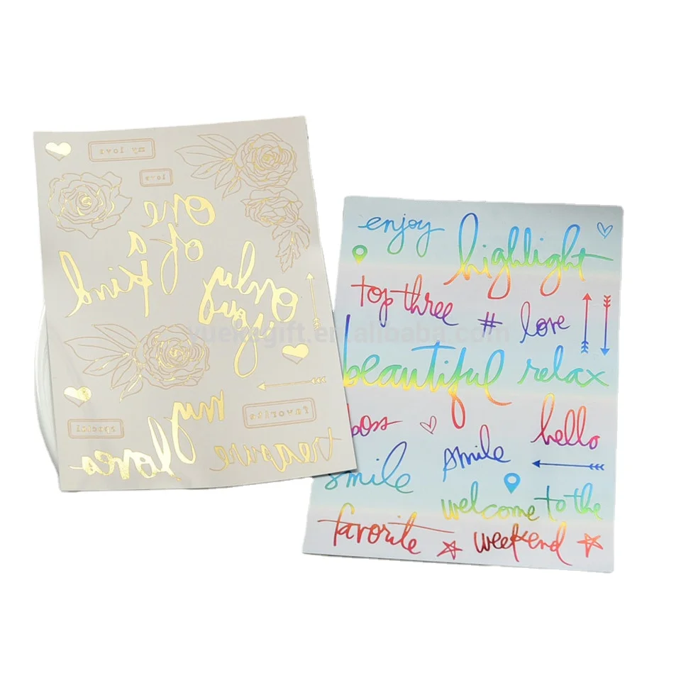 Rub On Gold Foil Sticker Custom Rub On Dry Transfer Peel Off Stickers ...