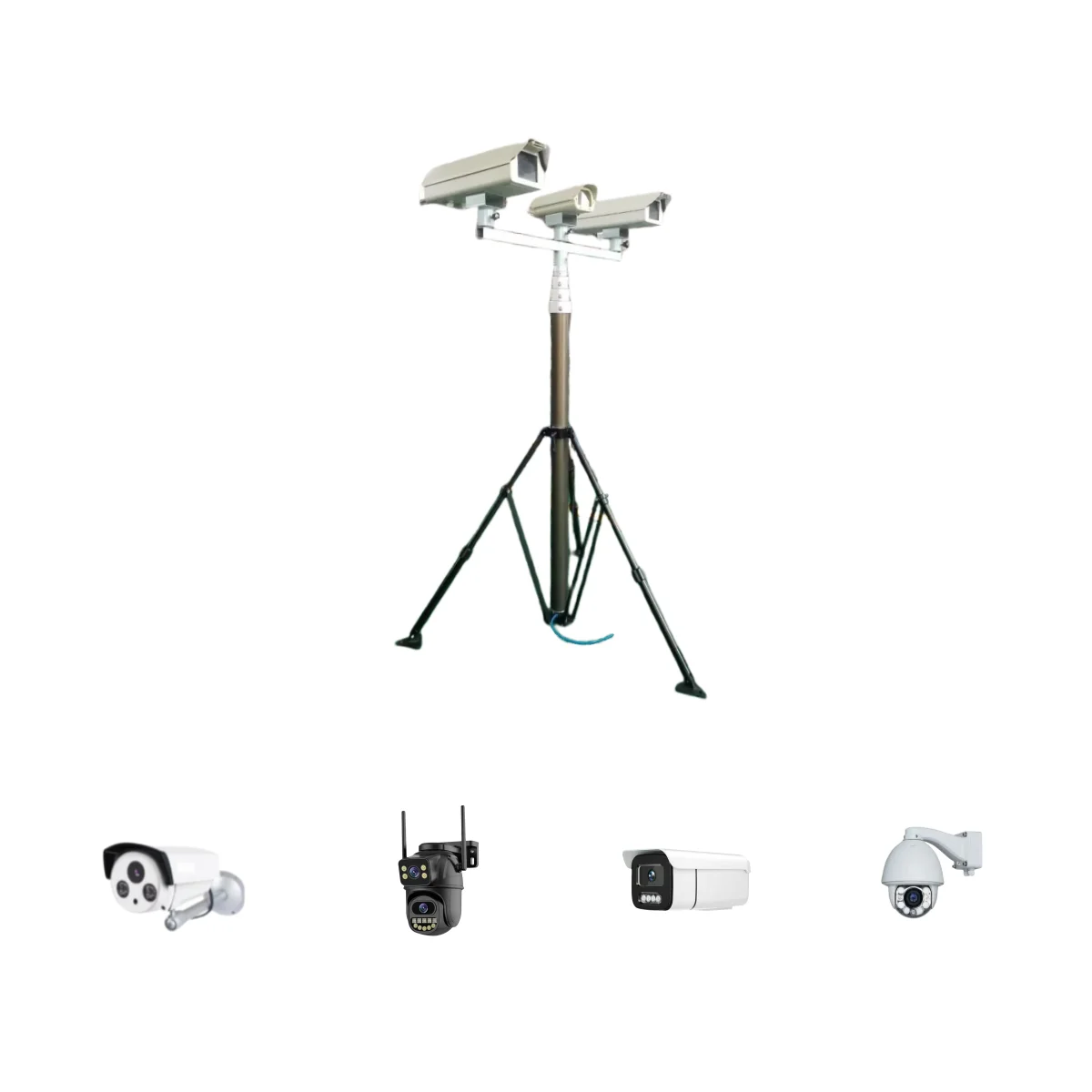 Customized Height Camera Security Tower with Pneumatic Mast