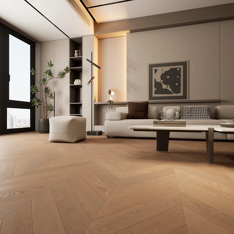 Solid Oak Multilayer Engineered Wood Flooring Herringbone Pattern ...