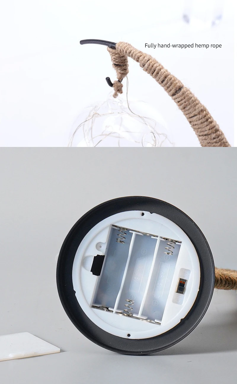 New Led Star And Moon Rechargeable Lights,Birthday Lights,Hemp Rope ...