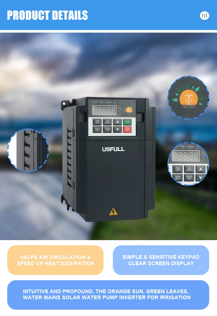 Usfull Solar Pump Inverter Solar Pumping System 1 Phase 3 Phase Ce Certificate Iec Iso For Ac ...