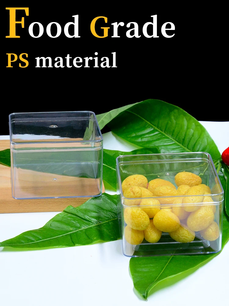 Wholesale Custom Transparent PS Plastic Tiramisu Container