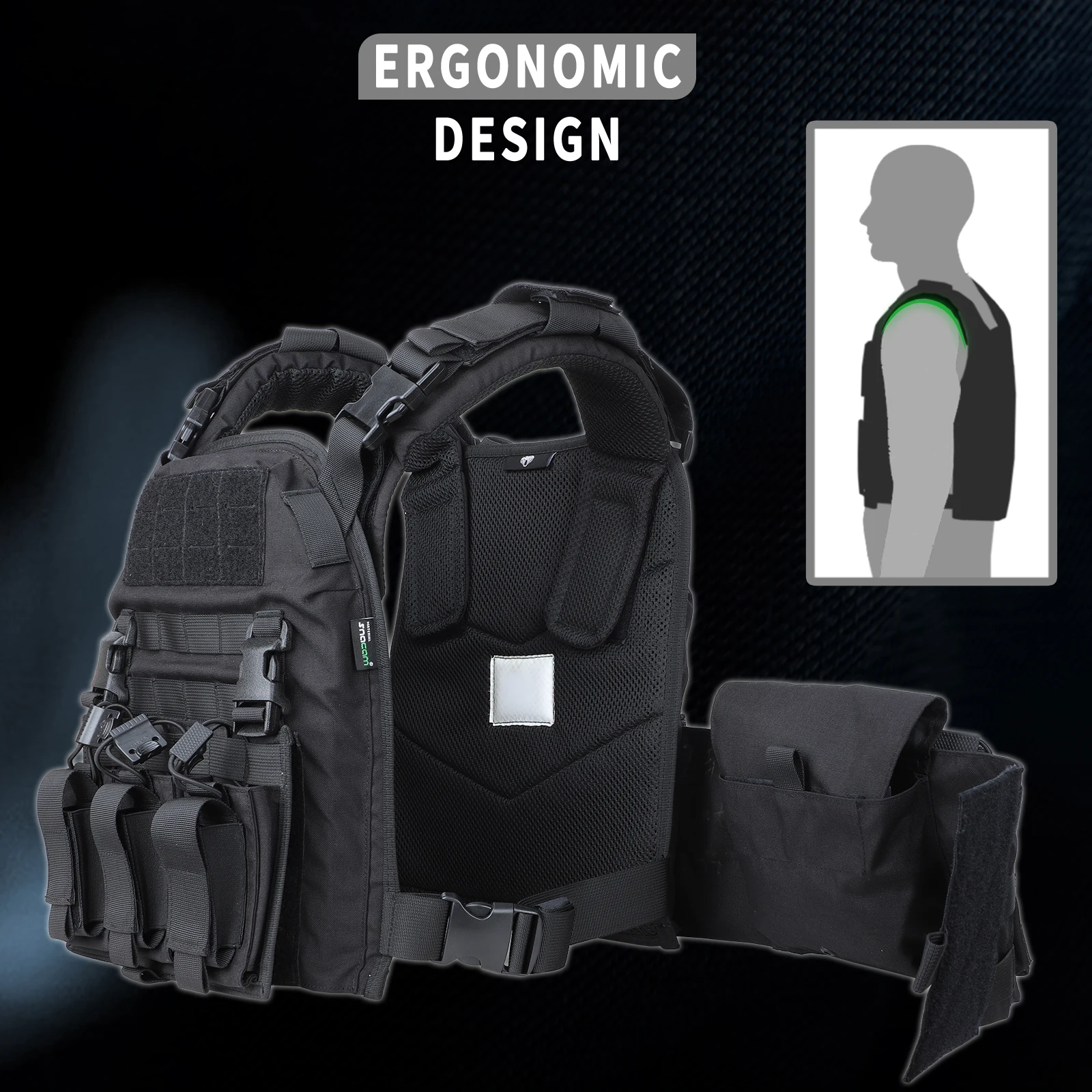 Doublesafe Black Kevlar Vest - Tactical & Personal Protection
