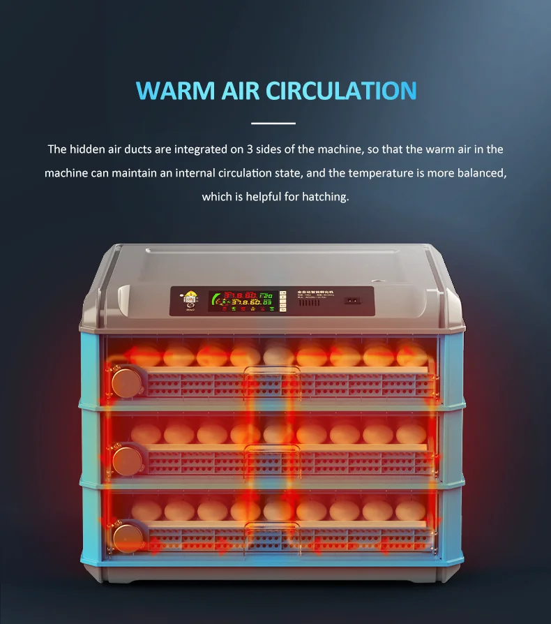 5 Layer 500 Egg Capacity Automatic Water Supply Egg Incubator Hatching ...