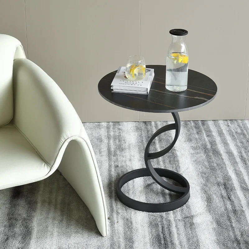 Modern Metal Table Side Luxury Coffee Table Small Round Console Tables ...