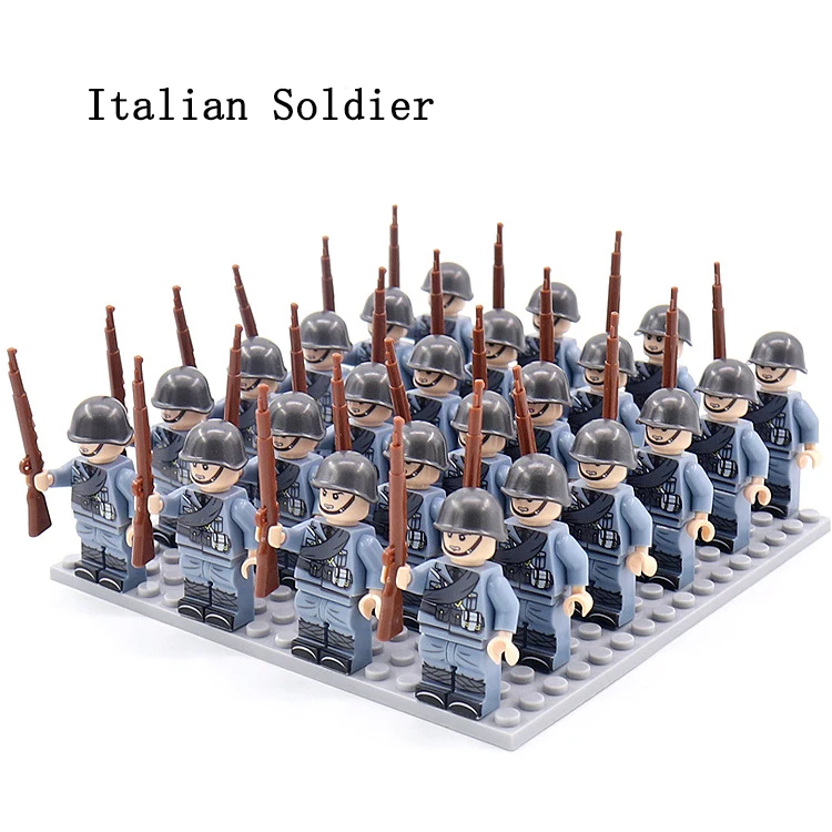 Mini Soldier Ww2 Military Figures Building Blocks German Usa British ...