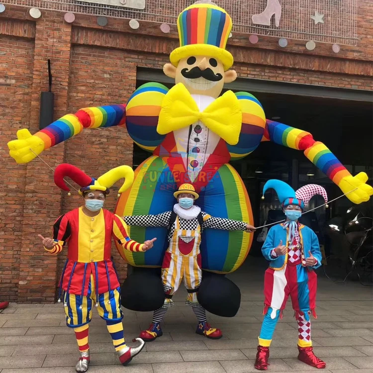 Giant Inflatable Clown Arch Adults Walking Joker Cartoon Puppet Circus ...