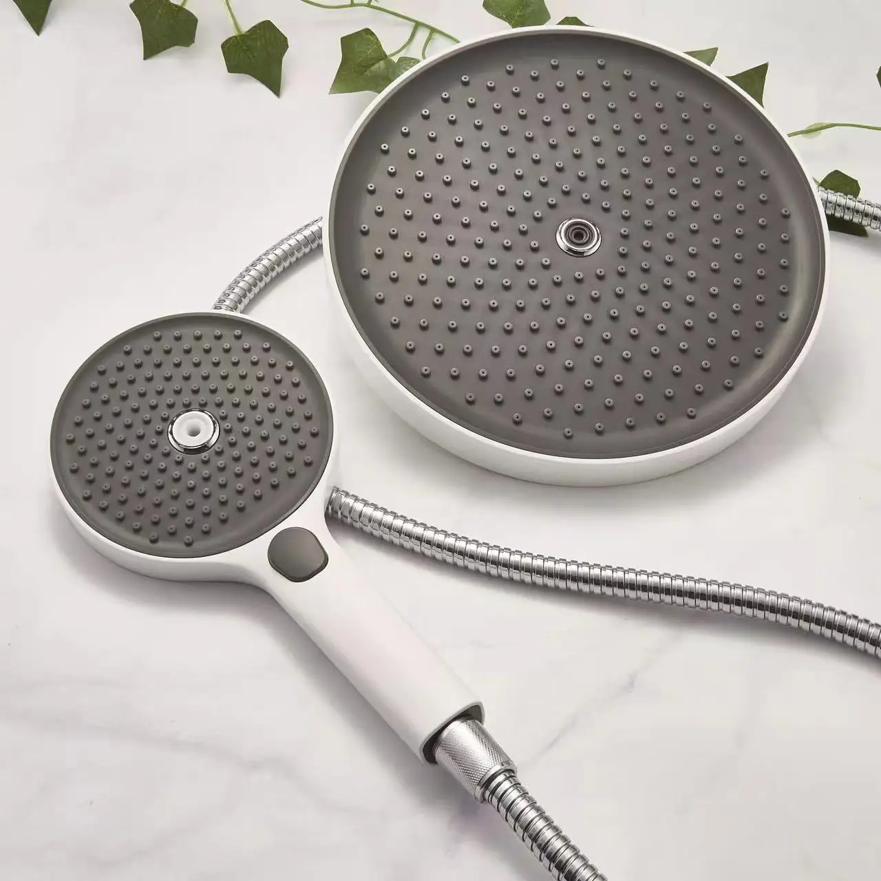 10" Large Water Outlet Plastic Shower Head Thickened Size Top Over Head ...