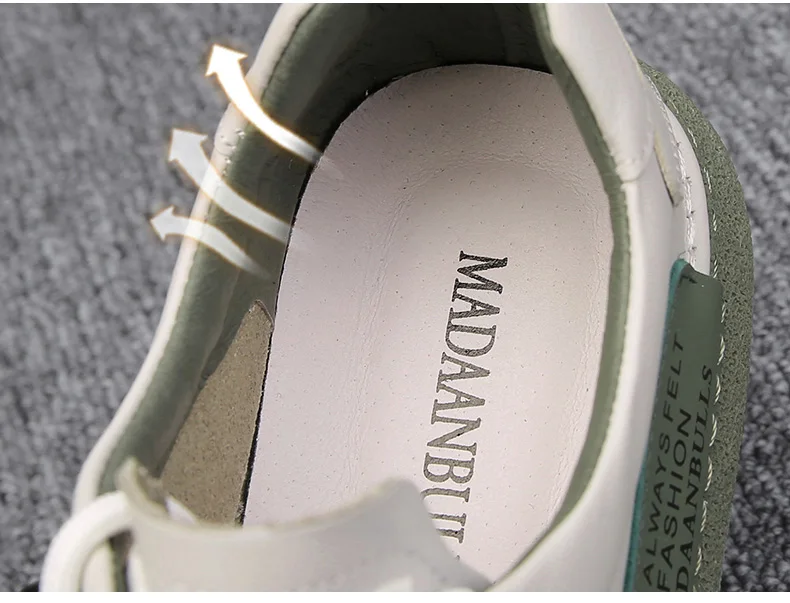 Customized Men White Sneakers - Genuine Leather & Comfort