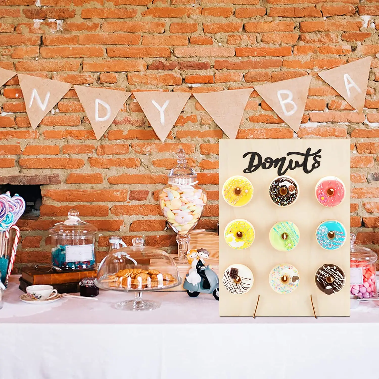 Donut Stand Wooden Donut Wall Display Stand Donut Holder Board For ...