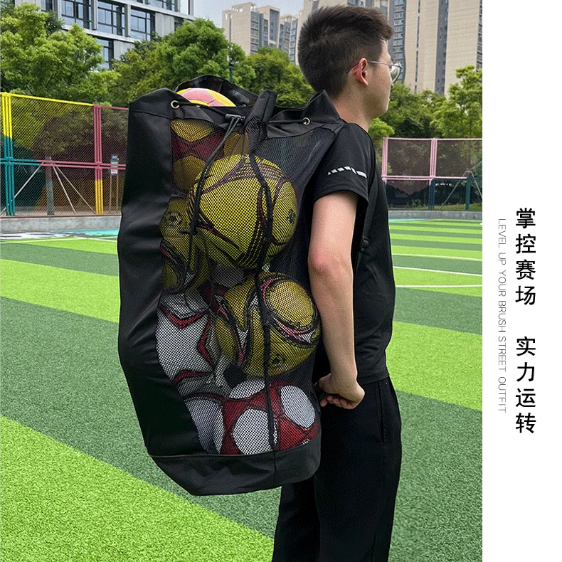 Custom Soccer Ball Bag Net Bag Large Capacity Net Basketball Football ...