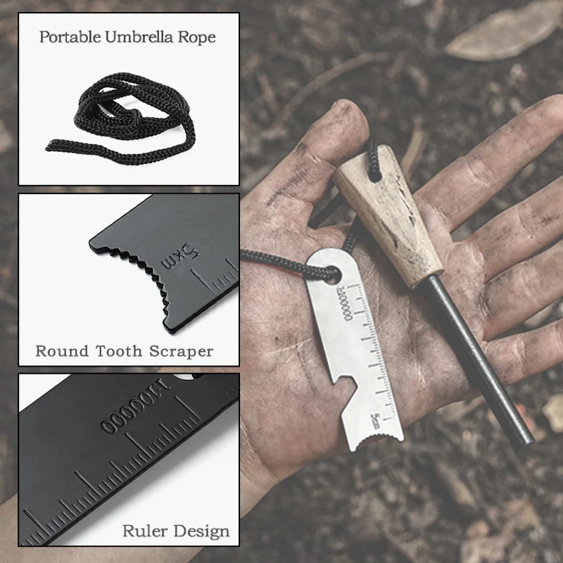 10 Inch Waterproof Magnesium Ferro Rod Fire Starter Flint Up To 15000 ...