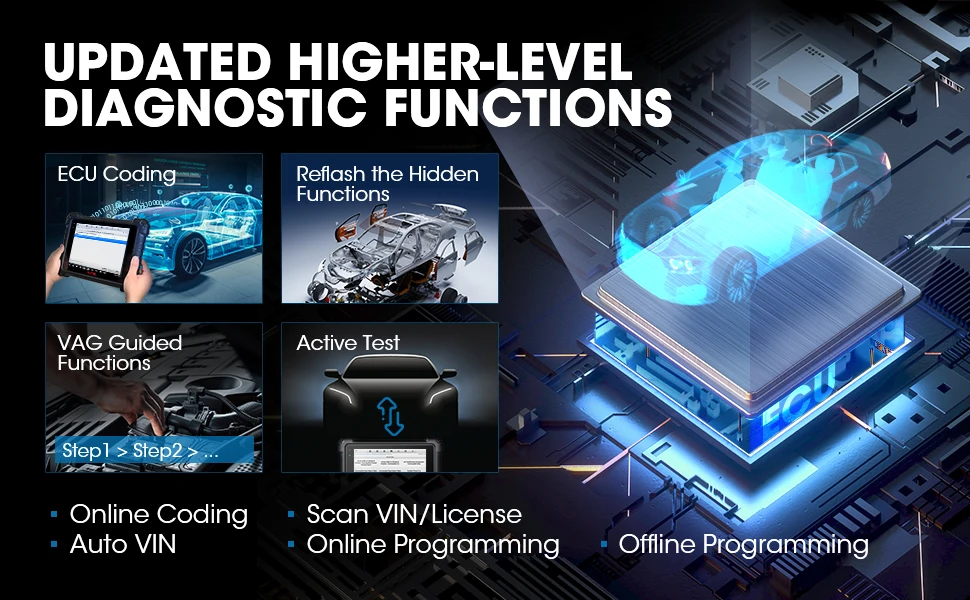 Autel Ms 919 Maxicom Mk908p Maxisys 908 Pro Scanner Car Ecu Coding Immo ...