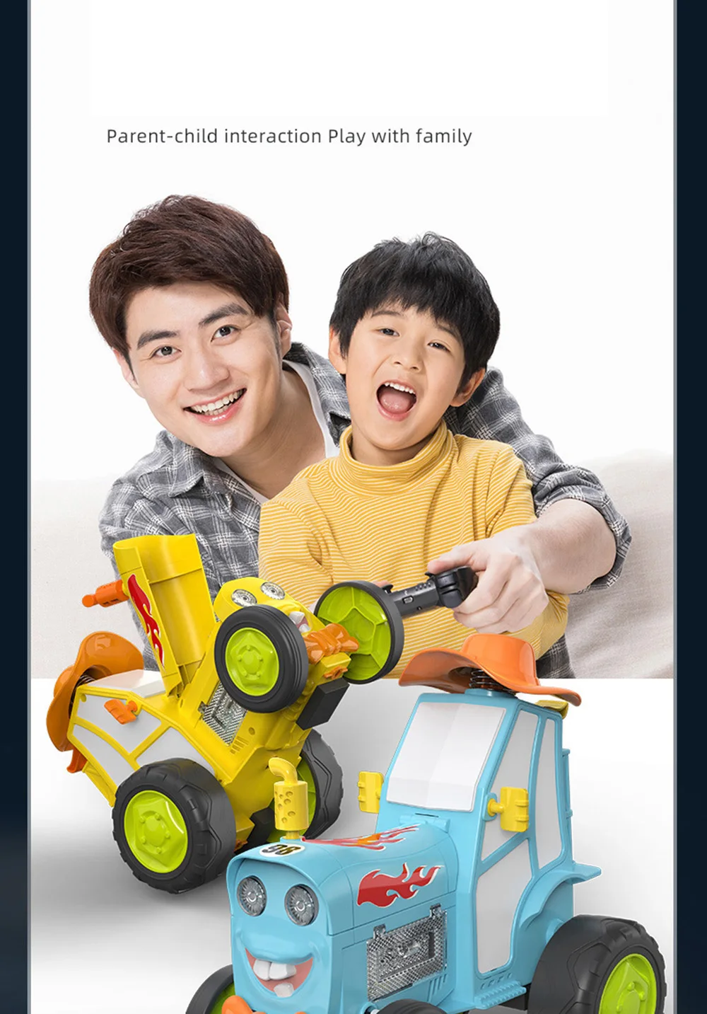 Cartoon Prank Bounce - Crazy Jumping Car Remote Control Toy