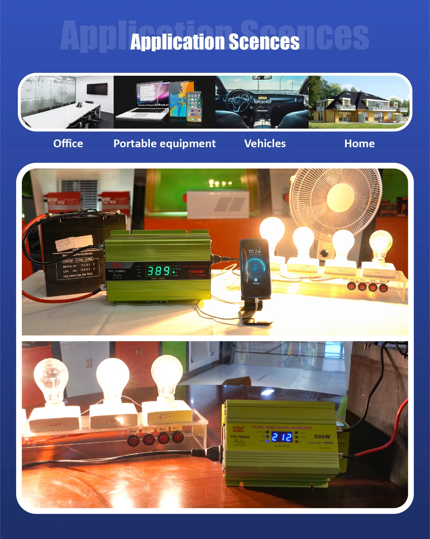 Sunchonglic 300W Pure Sine Wave Inverter - Reliable Power