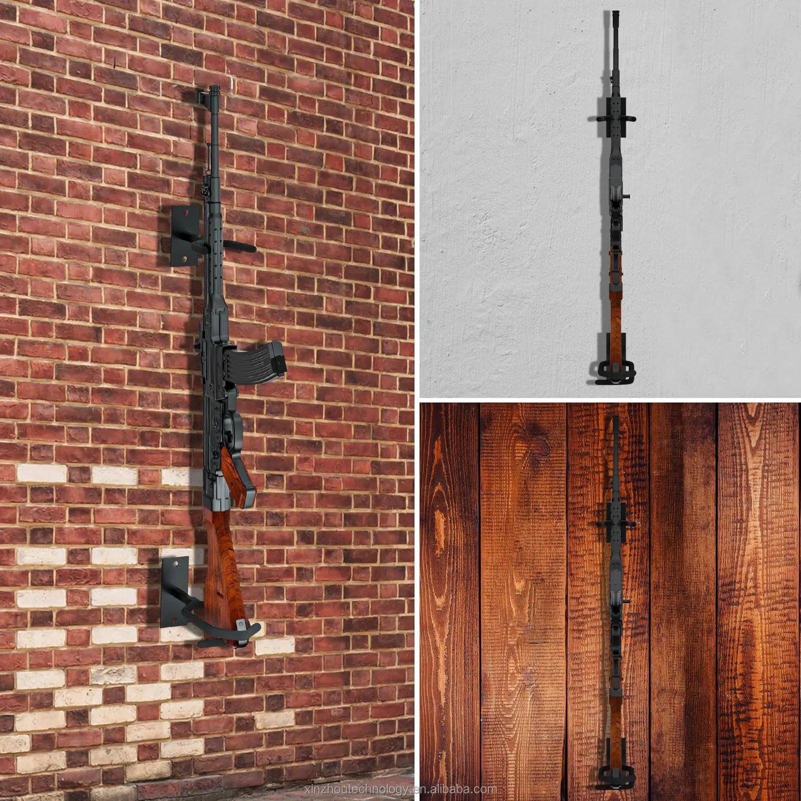 Amazon Garage Gun Hooks Wall Mounted Weapon Organizer Rack Rifle ...