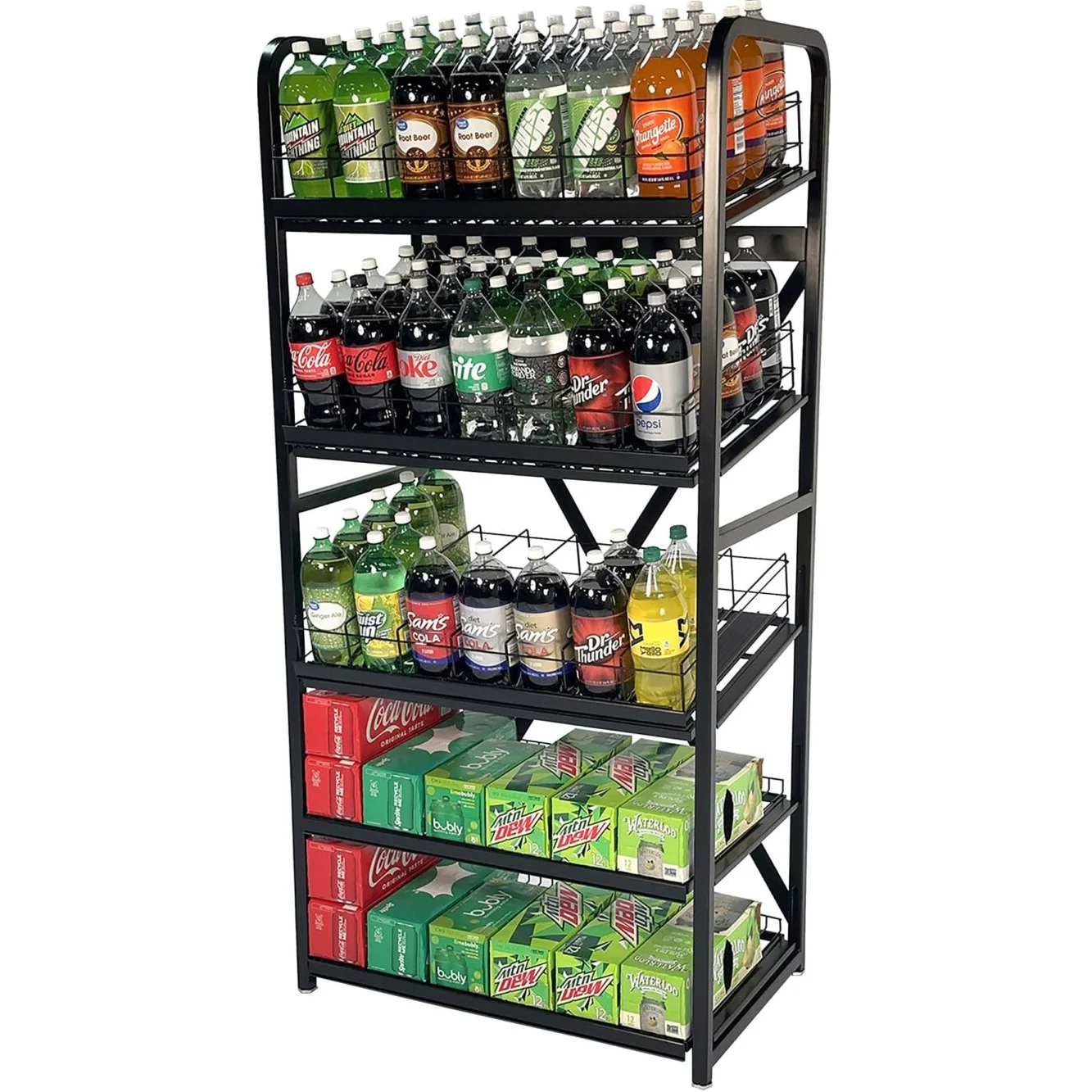 Multi Tiers Wire Mesh Display Stand Beverage Soft Drink Metal Rack ...