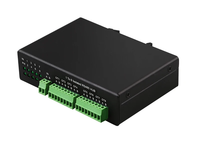 1to8 Rs485 Hub Din-rail Splitter Industrial Grade Isolated 1 In 8 Rs485 ...