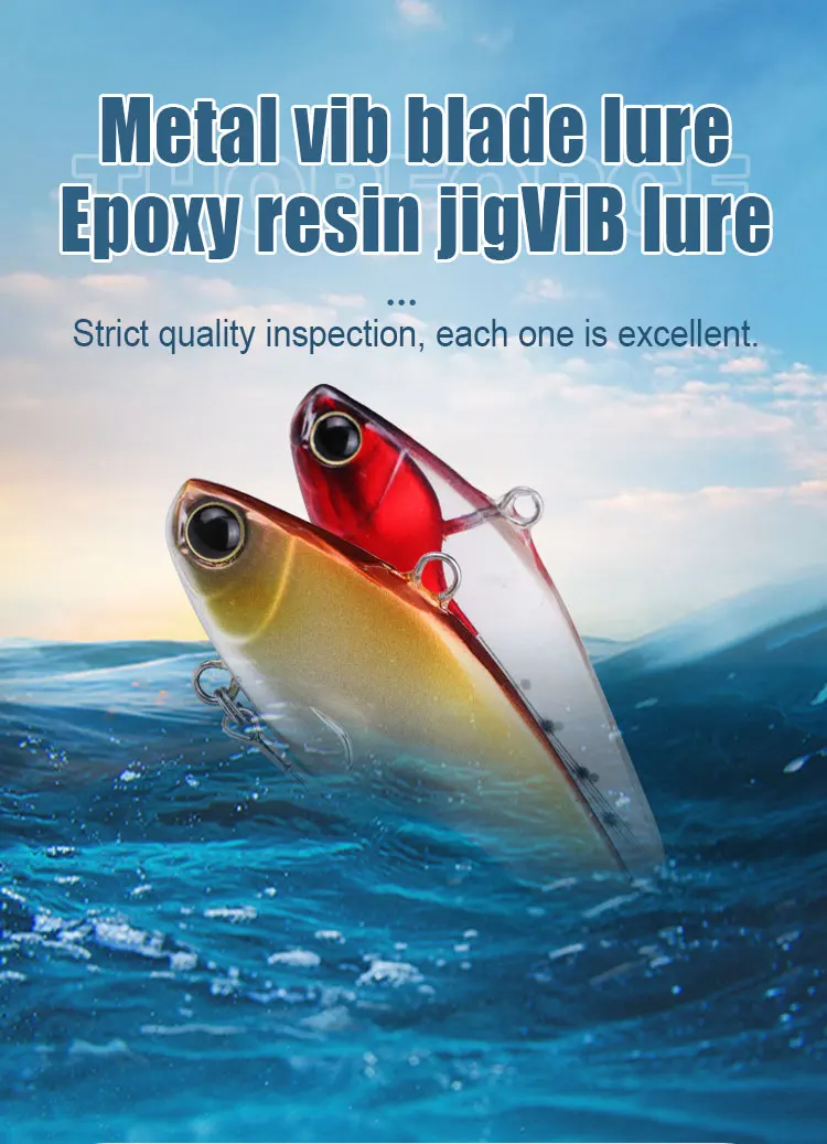 Custom Vibration Fish Bait - Epoxy Resin Fishing Jig Lure
