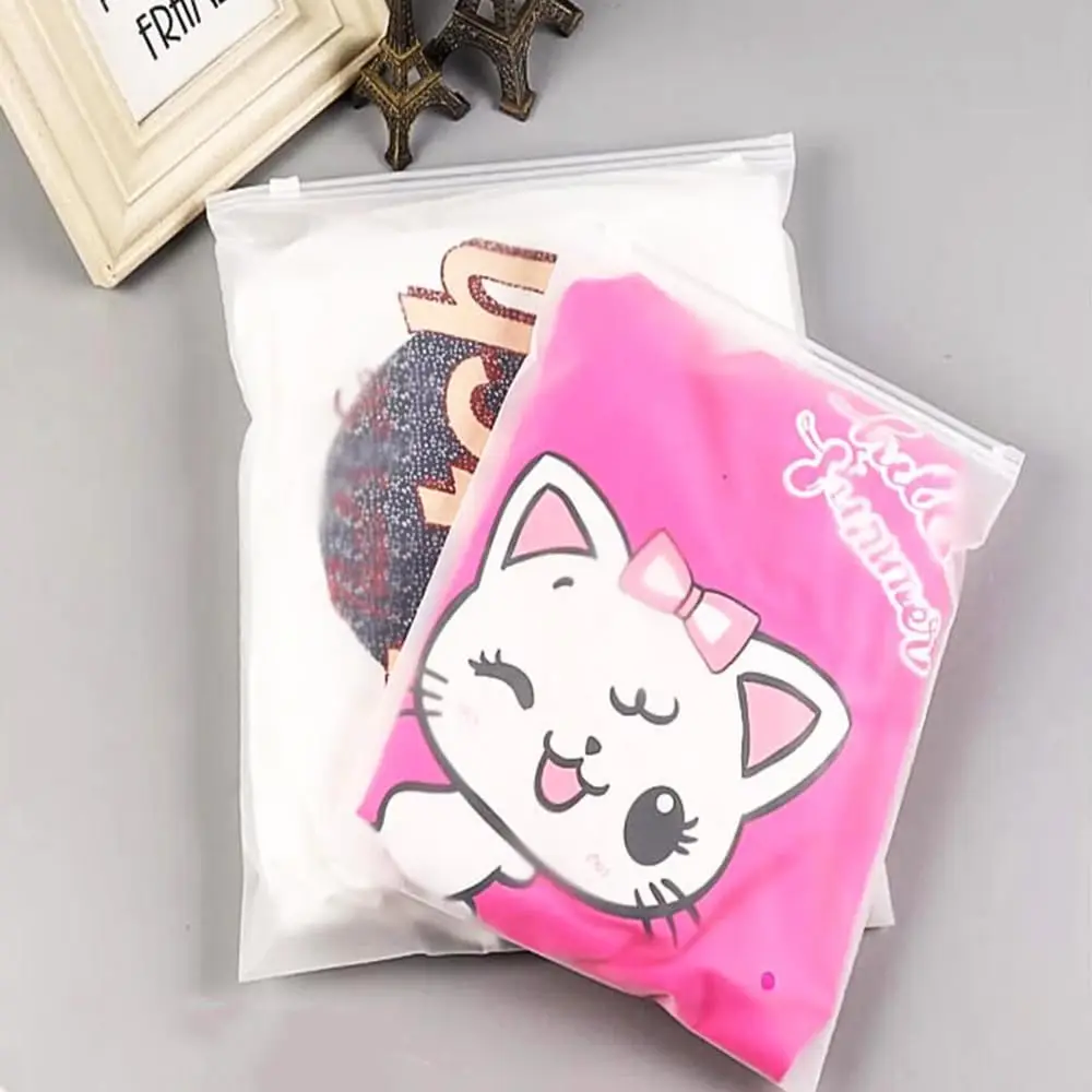 Wholesale Double-sided Frosted Zipper Bags Waterproof Plastic Zipper ...