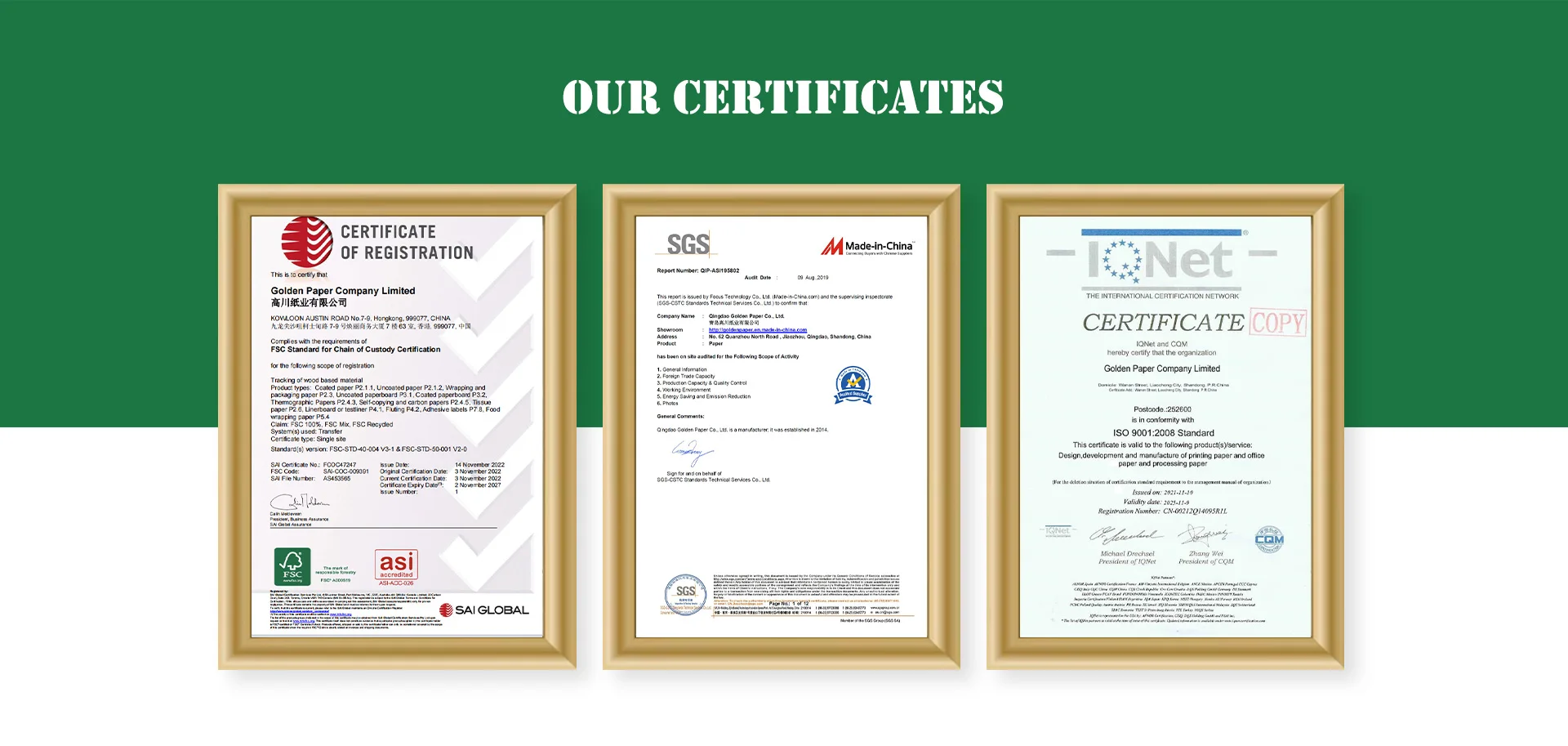 Company Overview - Qingdao Golden Paper Company Limited