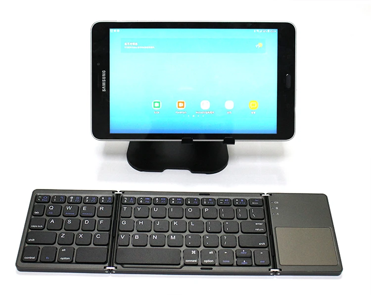 Black Layout Foldable Bt Wireless Folding Bluetooth Keyboard Qwerty And ...