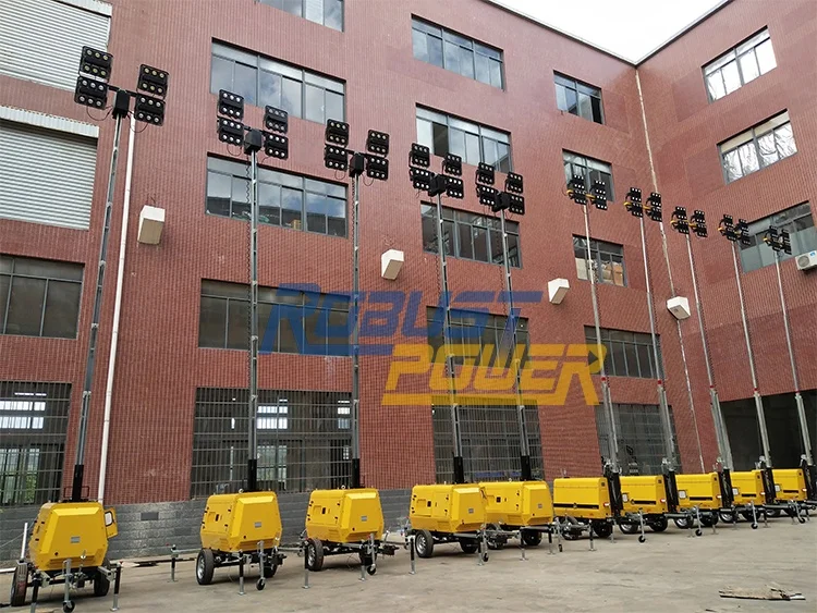 8M Mobile Hydraulic Diesel Lighting Tower - 8kw Generator