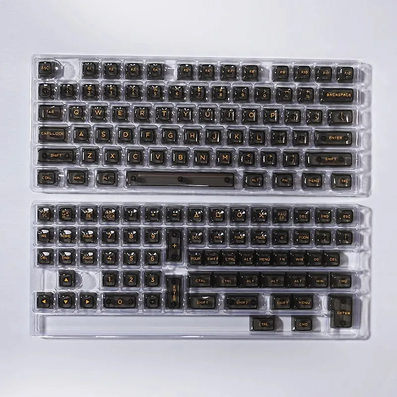 SA/KSA Transparent Crystal Keycaps - 132 Keys for Keyboard