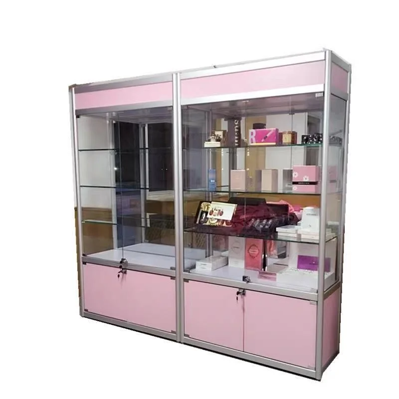 Tall Glass Cabinet - Elegant Book Kiosk Design Showcase