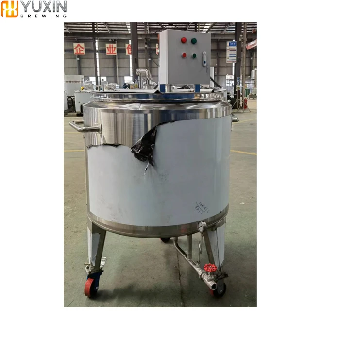 stainless steel movable mixing storage tank with wheels or fork pocket ...