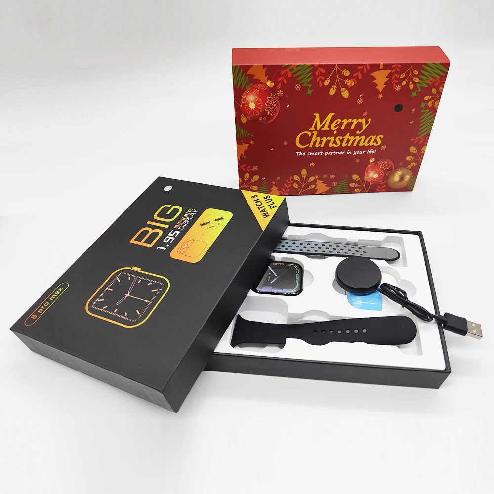 8 Pro Max Smartwatch & Earbuds Gift Set Watch 8 Suit For Christmas Gift ...